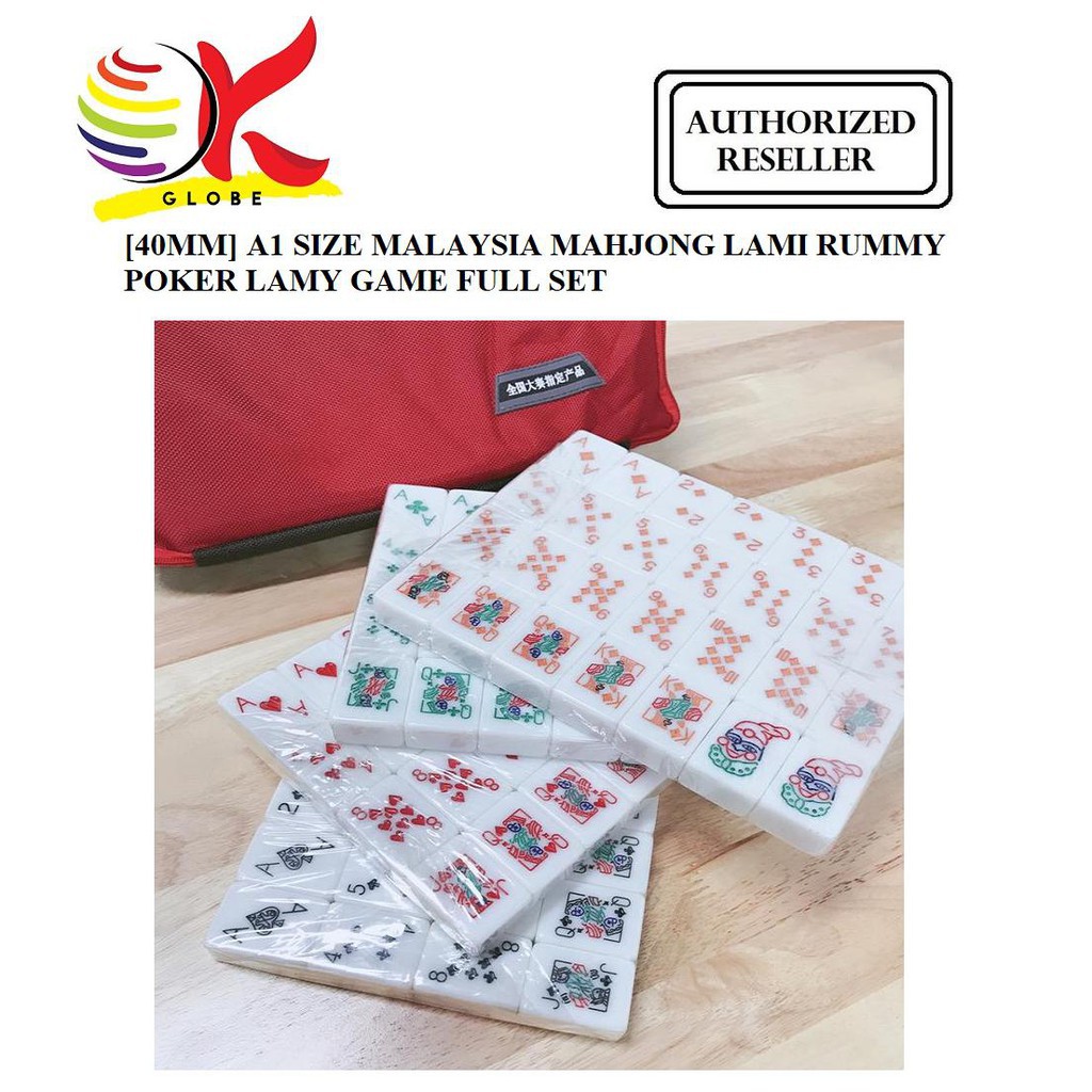 [40MM] A1 SIZE MALAYSIA MAHJONG LAMI RUMMY POKER LAMY GAME FULL SET ...
