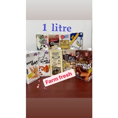 SUSU FARM FRESH 1 liter & 2L ( 9 pilihan ) BOTOL & KOTAK ( beserta ...