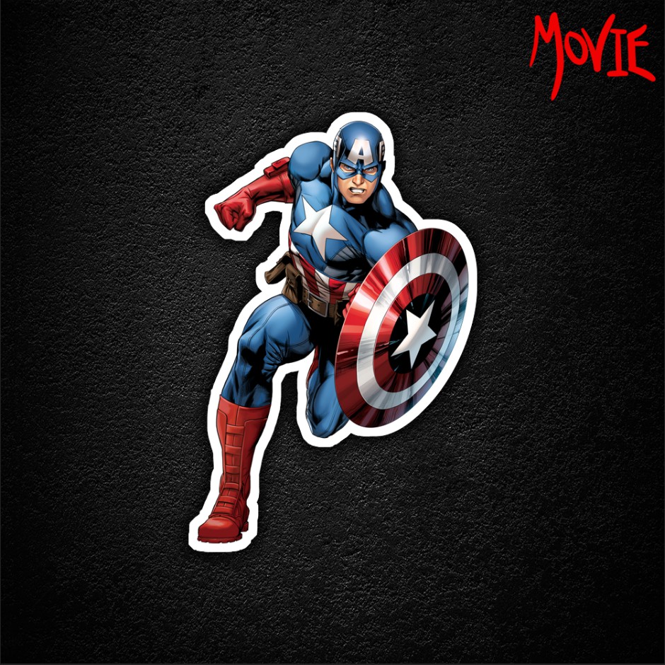 CAPTAIN AMERICA CHARACTER - Premium Fan-made Sticker (MOVIE series ...