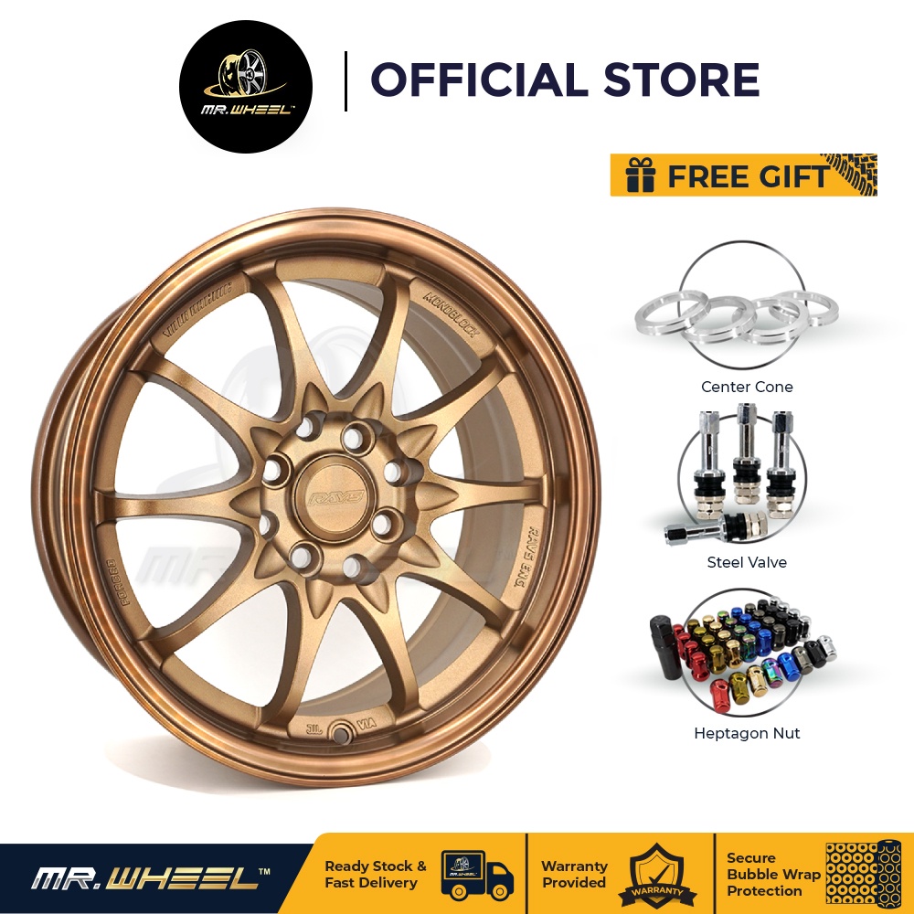 New Sport Rim RAYS VOLK RACING CE28 15 inch 7j 8H100/114.3 Mr Wheel Myvi Bezza Saga Vios Yaris ...