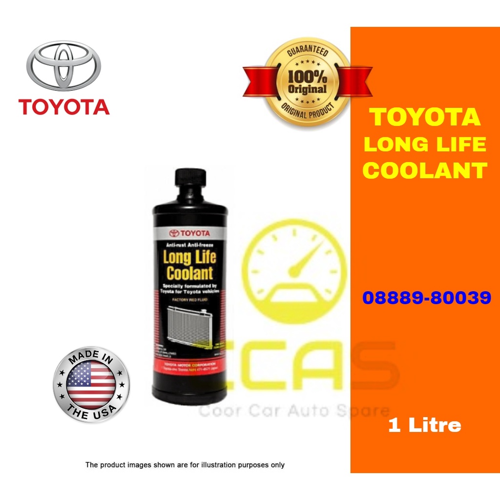 Toyota Long Life Radiator Coolant 1Litre Made in USA - Factory Red ...