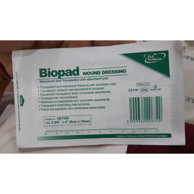 BIOPAD WOUND DRESSING 6CMx10CM HS1106 1 OR 3 OR 5 PIECES | Shopee Malaysia