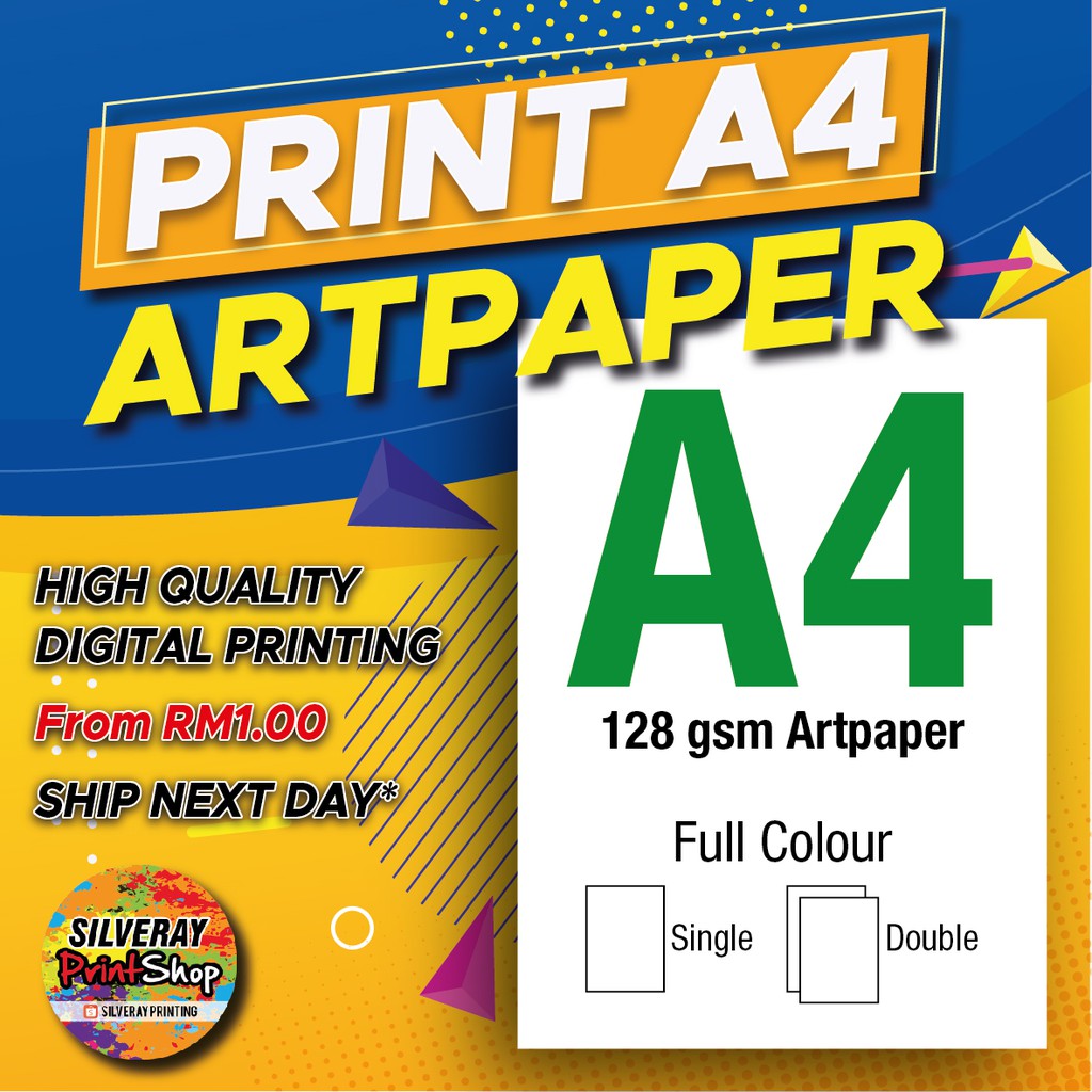 A4 Artpaper Color Printing Brochure Flyers Poster | Shopee Malaysia