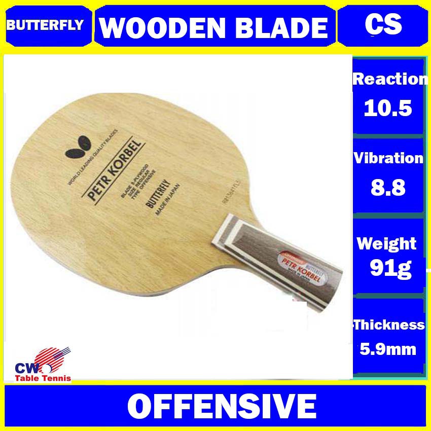 Butterfly Petr Korbel Table Tennis Blade - 5-ply All-Wood Blade - Professio Ping Pong Kayu PIng ...