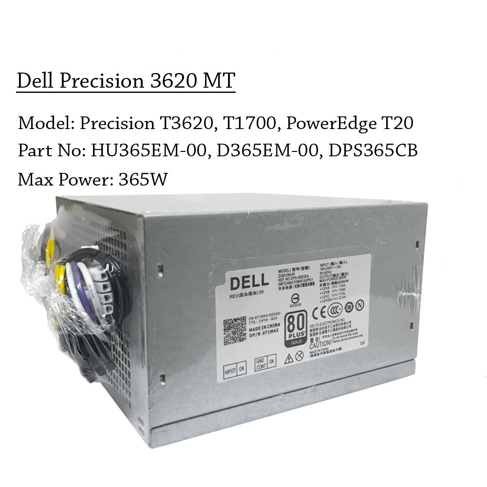 Dell Precision 3620 T1700 MT Power Supply PSU 365W HU365EM-00 D365EM-00 ...