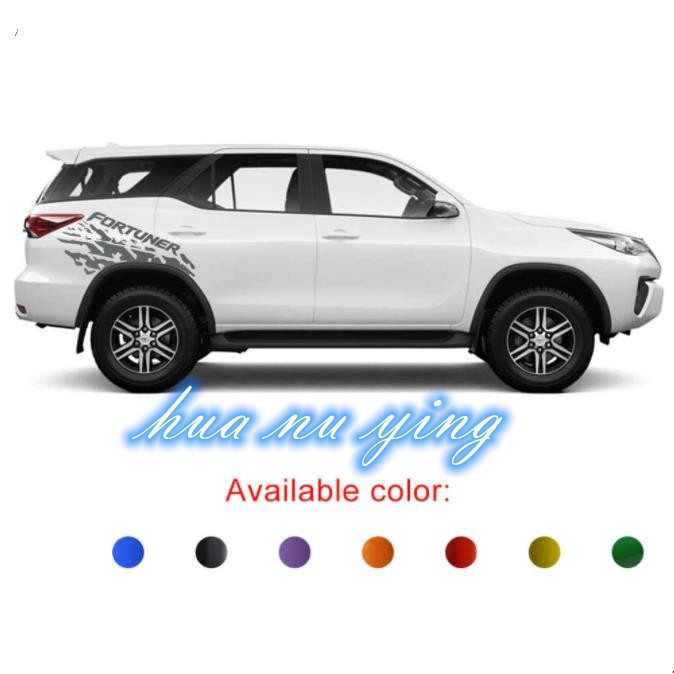 Toyota Fortuner 2015 2016 2017 2018 2019 Car Stickers Side Rear Body ...