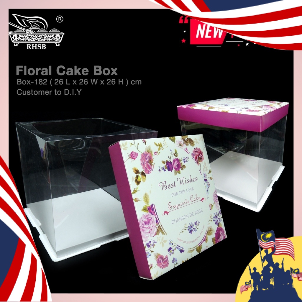 PROMOSI TRANSPARENT CAKE BOX / FLOWER BOX / GIFT BOX / KOTAK KEK ...