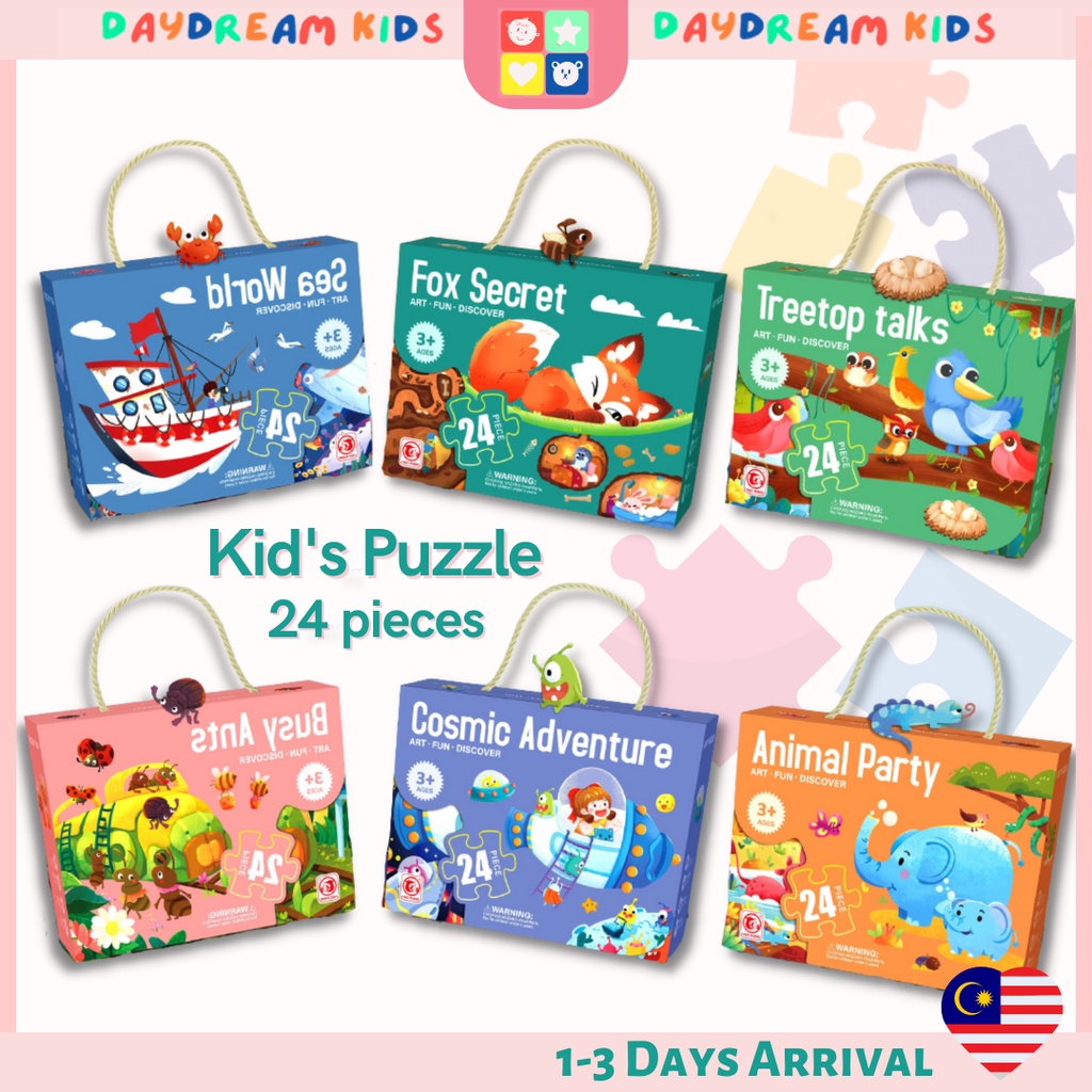 Kids Puzzle 24pcs Cartoon Puzzle Mainan Kanak Educational Toy Puzzle ...