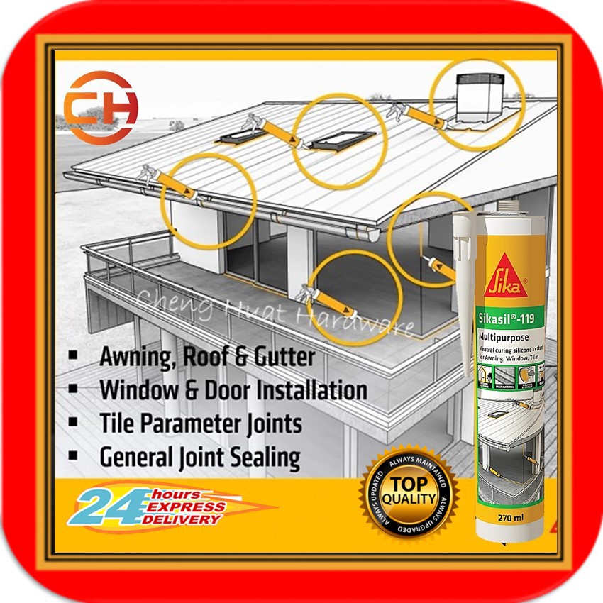 Sikasil 119 Multipurpose Neutral Curing Silicone Sealant For Awning ...