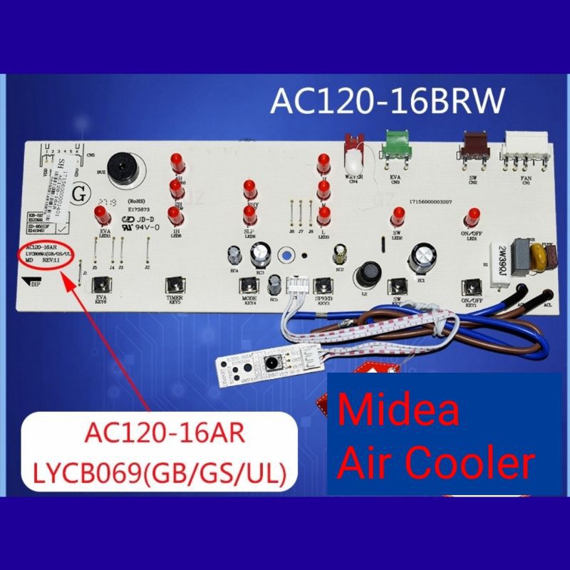Midea AC120-16AR Air cooler PCB BOARD AC120-16AR Air cooler power board LYCB069 | Shopee Malaysia