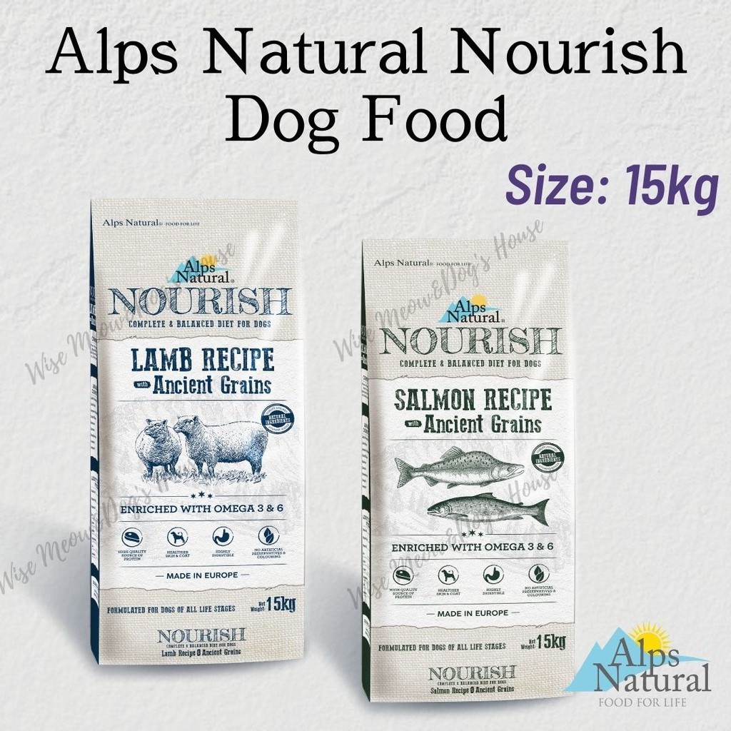 Alps Natural Nourish Dog Dry Food 15kg (Lamb / Salmon) | Shopee Malaysia
