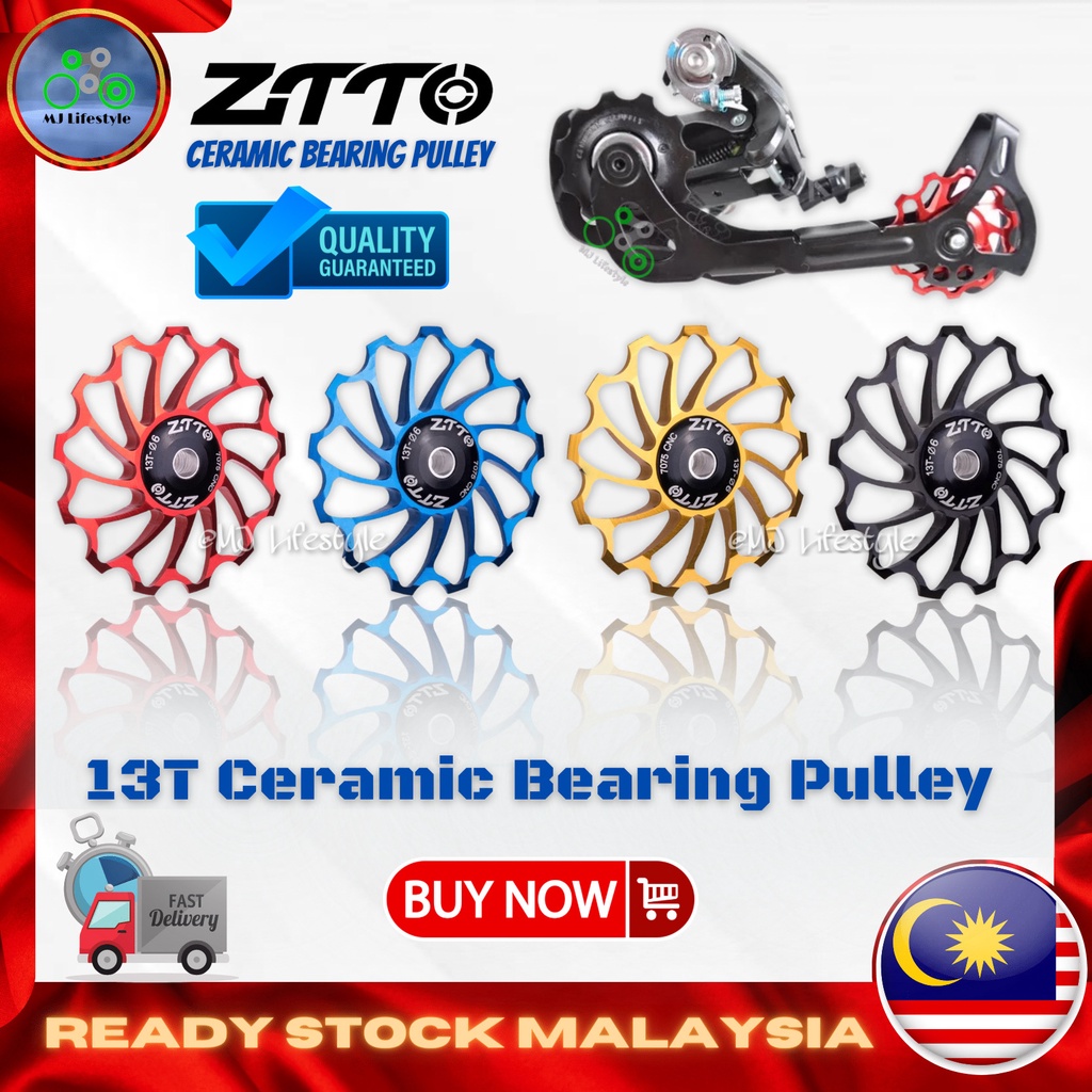 [ORIGINAL] ZTTO Bicycle Rear Derailleur Ceramic Bearing Pulley 13T RD ...