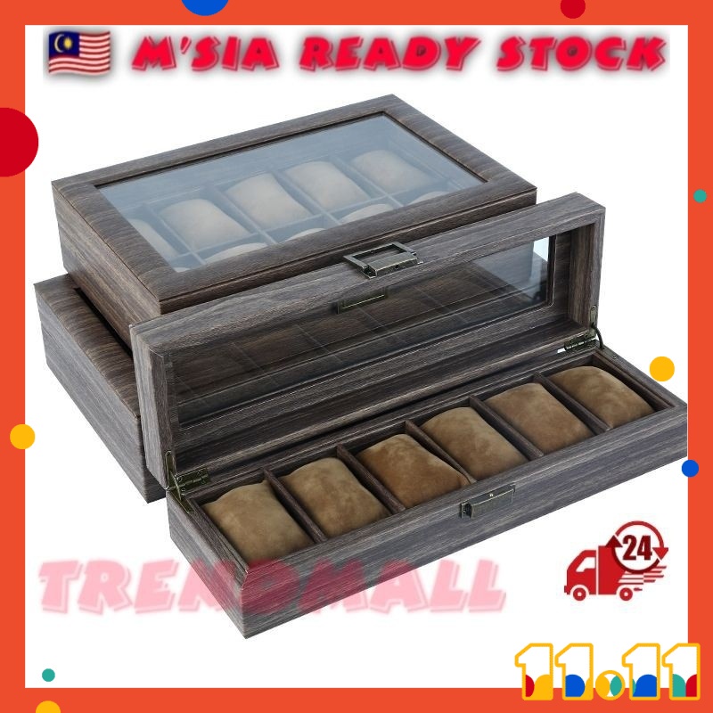 rolex watch Wooden Watch Box/Premium High Quality PU Leather With Wood ...