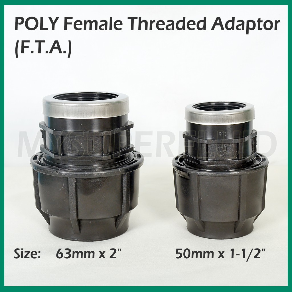 POLY FITTINGS HDPE [63MM X 2INCH] [50MM X 1-1/2INCH] POLY FTA | Shopee ...