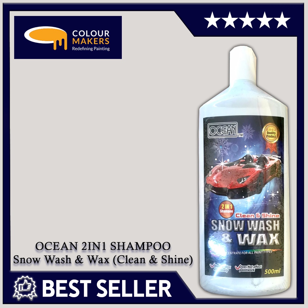 Ocean Snow Wash & Wax 500ml ( SNOWWASH+WAX ) | Shopee Malaysia
