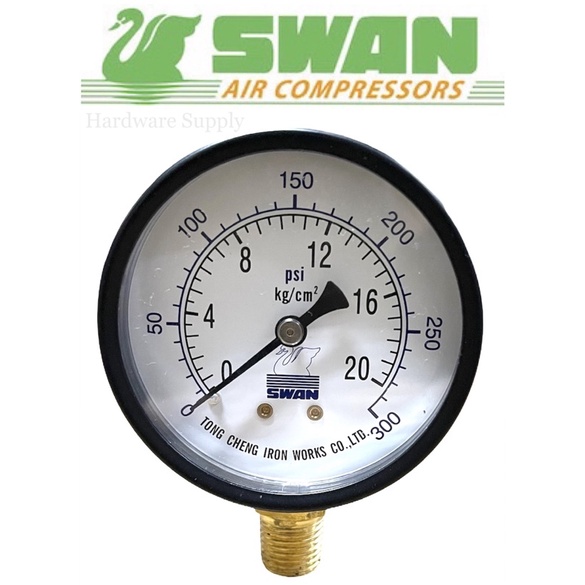 SWAN 2-1/2”x300psi Compressor Pressure Gauge DRY | Shopee Malaysia