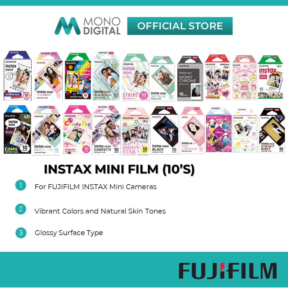 Fujifilm Instax Mini Film Instax Film Camera Film Single Pack - Plain ...