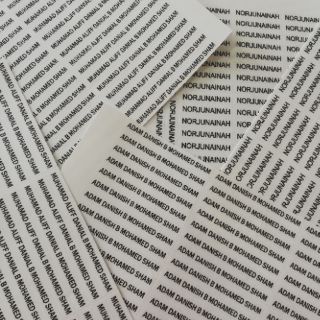 STICKER NAMA TRANSPARENT 180pcs 100pcs Stiker alat tulis Sticker buku ...