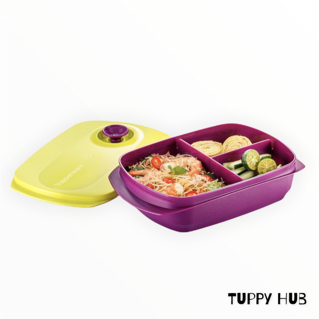 Tupperware Reheatable Divided Lunch Box 1L | Shopee Malaysia