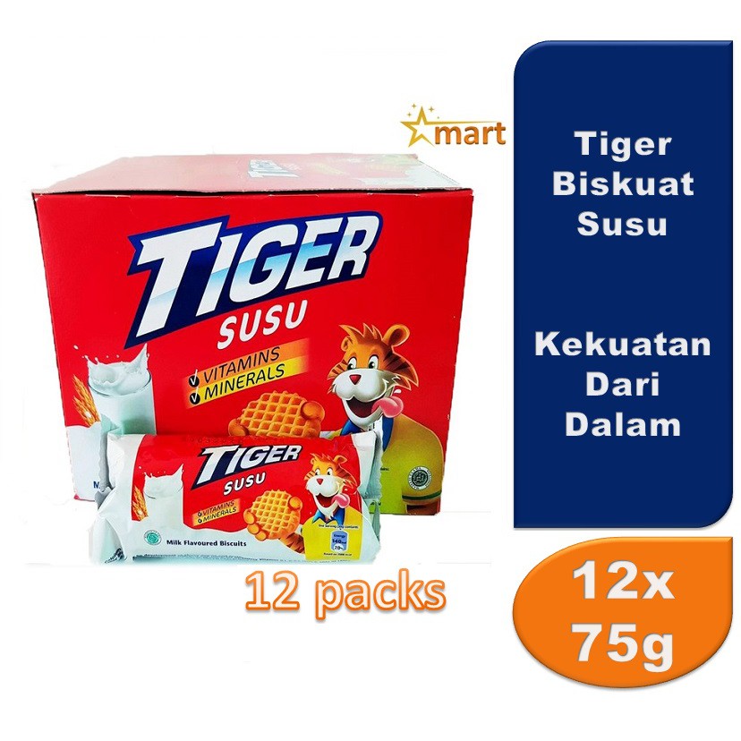 Tiger Biscuit Susu 75g ( 12 packs / box ) | Shopee Malaysia