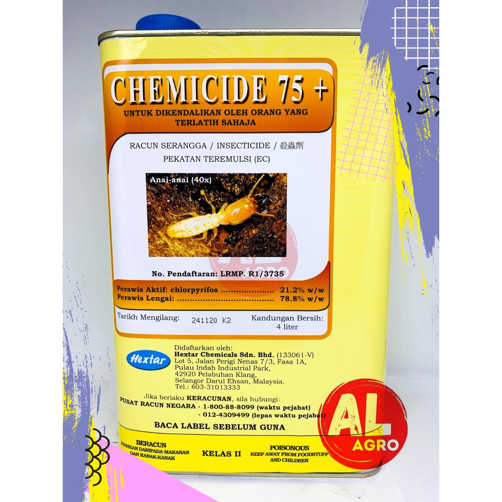 4L Hextar Chemicide 75+ (anti-Termite/Racun Anai-Anai/Racun Serangga ...