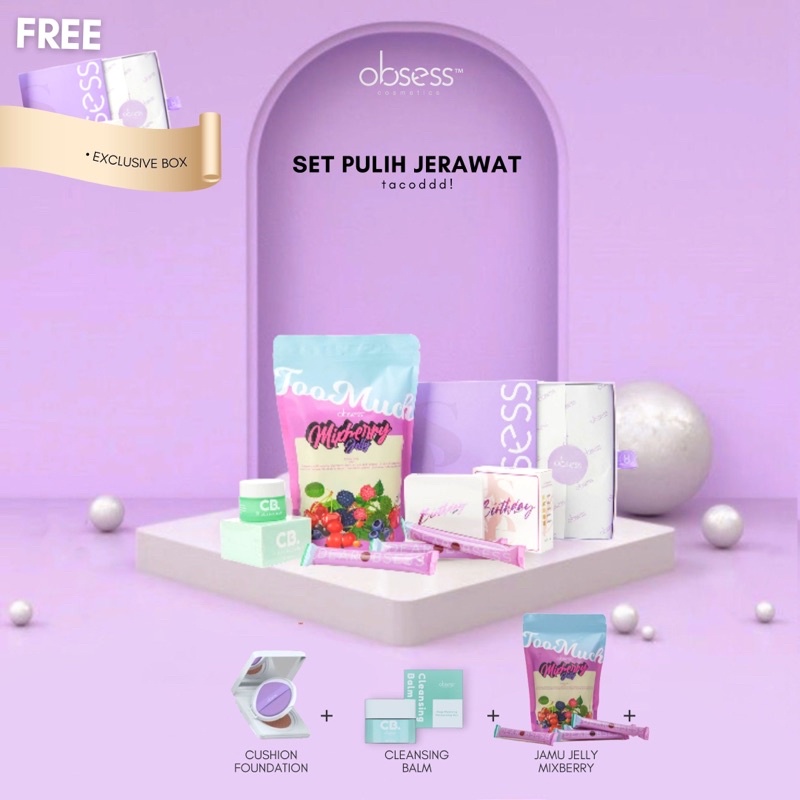 Full Set Box Obsess Cosmetics | Set Makeup Lengkap | Shopee Malaysia