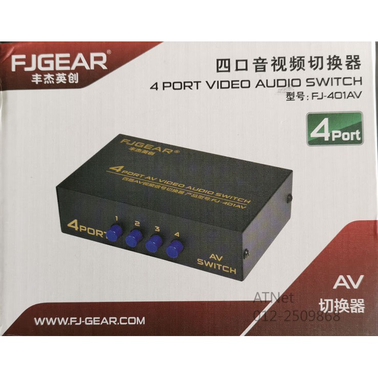 FJGEAR 4 PORT RCA AV VIDEO AUDIO SWITCH STEEL BOX FJ-401AV | Shopee Malaysia