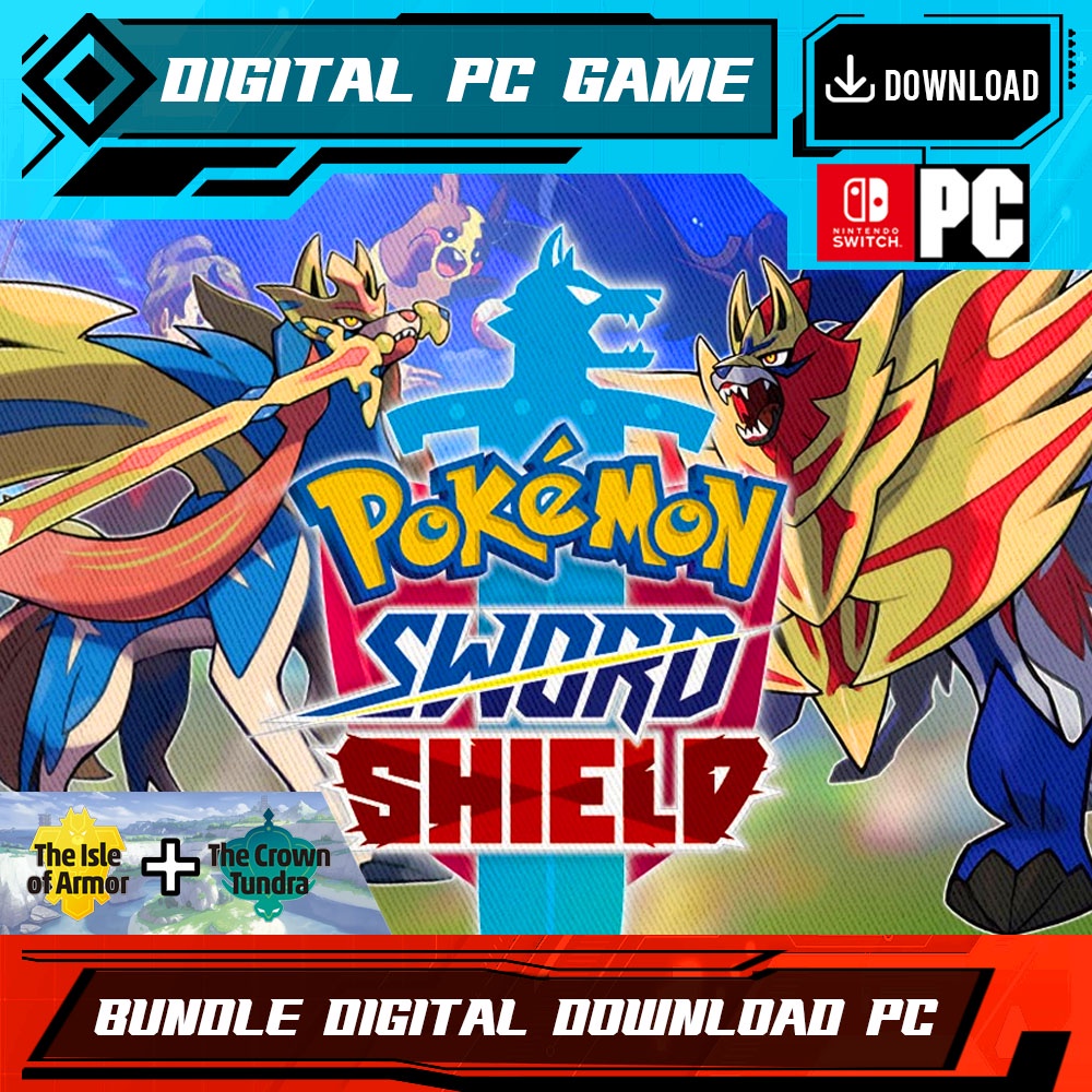 Pokemon Sword & Shield + DLC Crown Tundra + DLC Isle of Armor [PC Digital] Nintendo Switch PC ...