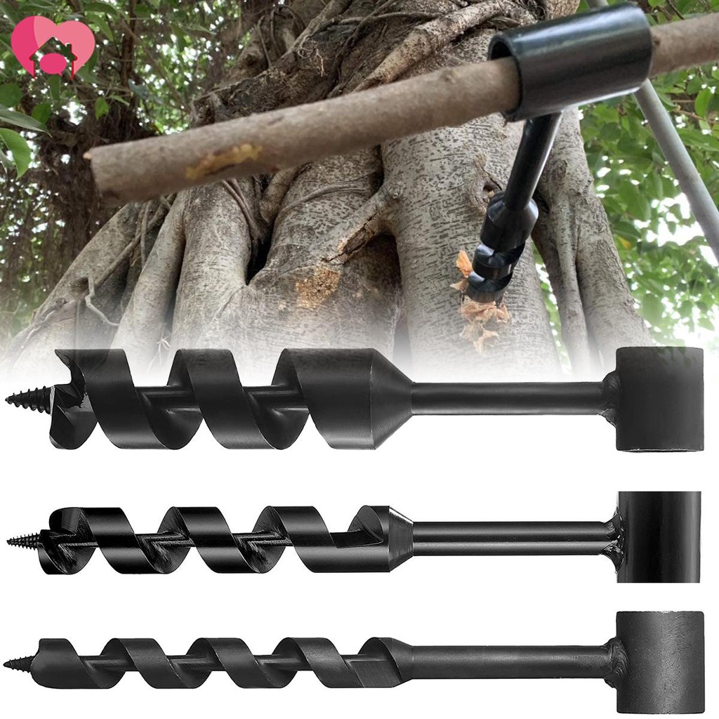 Carbon Steel Bushcraft Hand Auger Drill Manual Outdoor Survival Drill ...