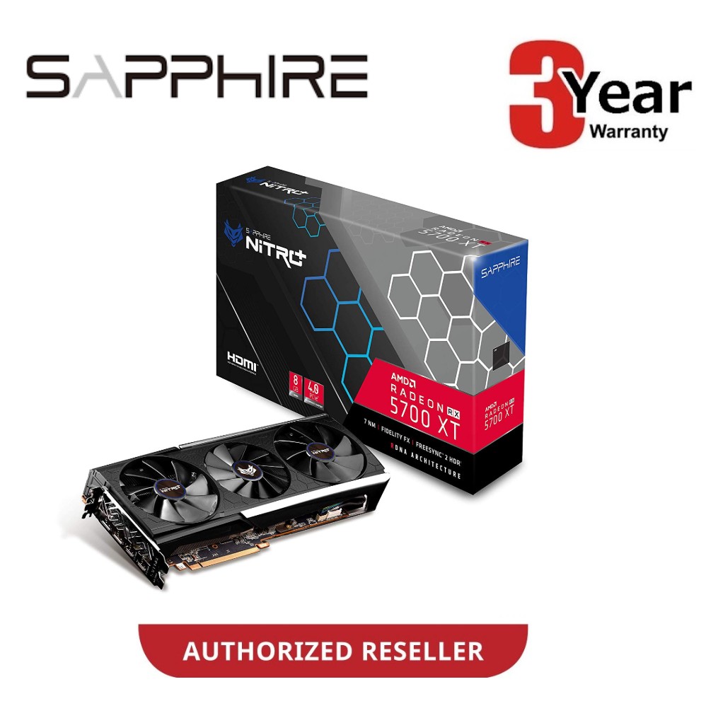 SAPPHIRE ATI RX 5700 XT 8GB GDDR6 256BIT NITRO OC (11293-03-40G) Triple ...