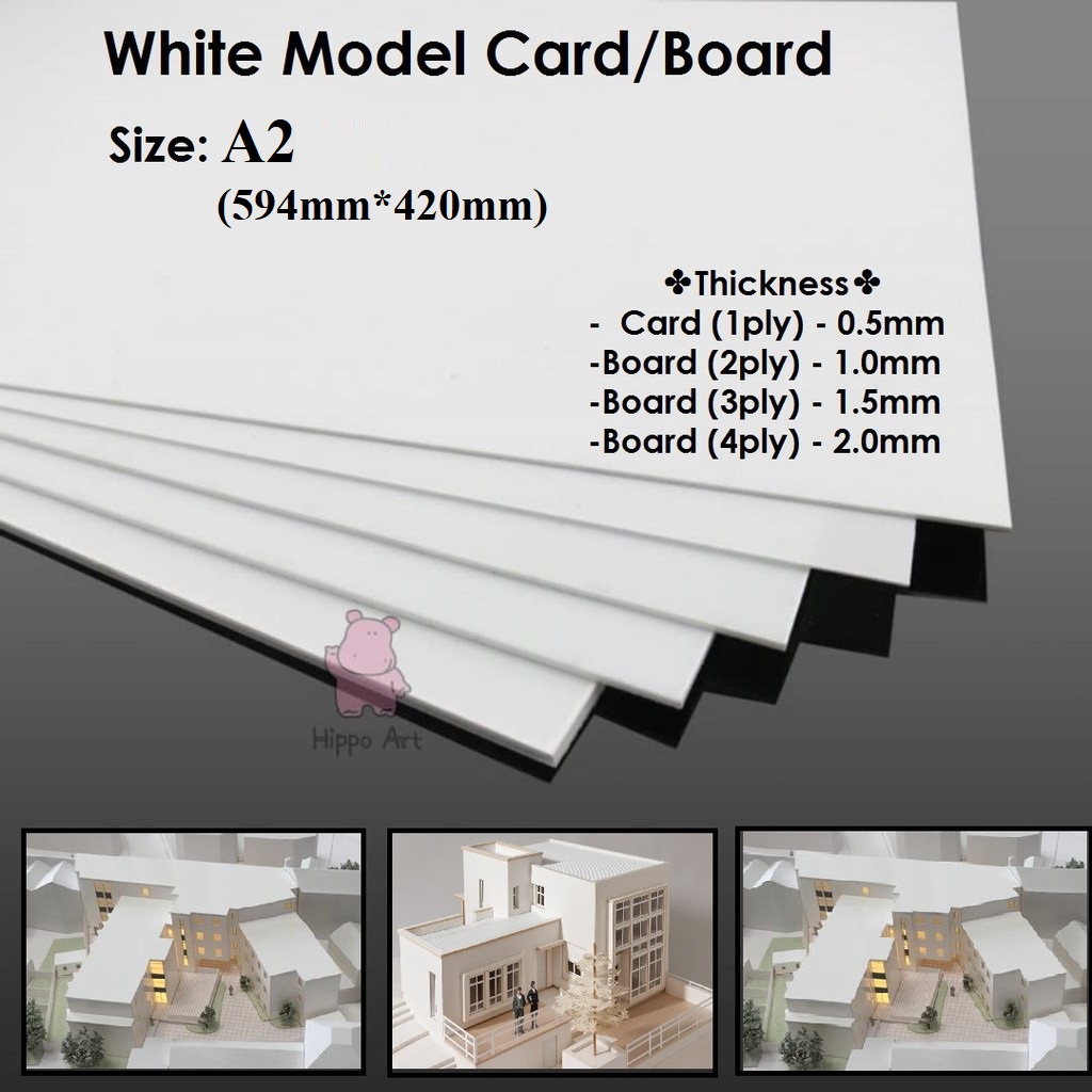 [HippoArt]White Model Card/White Model Board/Board Modelling/DIY - A2 ...