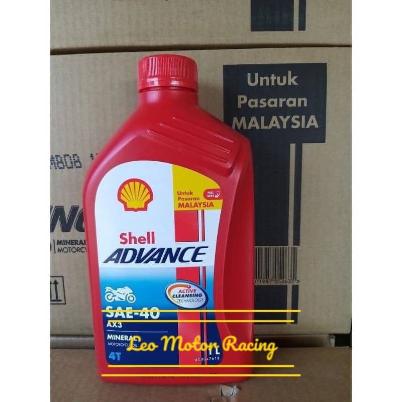 ORIGINAL SHELL ADVANCE SAE-40 AX3 4T (1L) | Shopee Malaysia