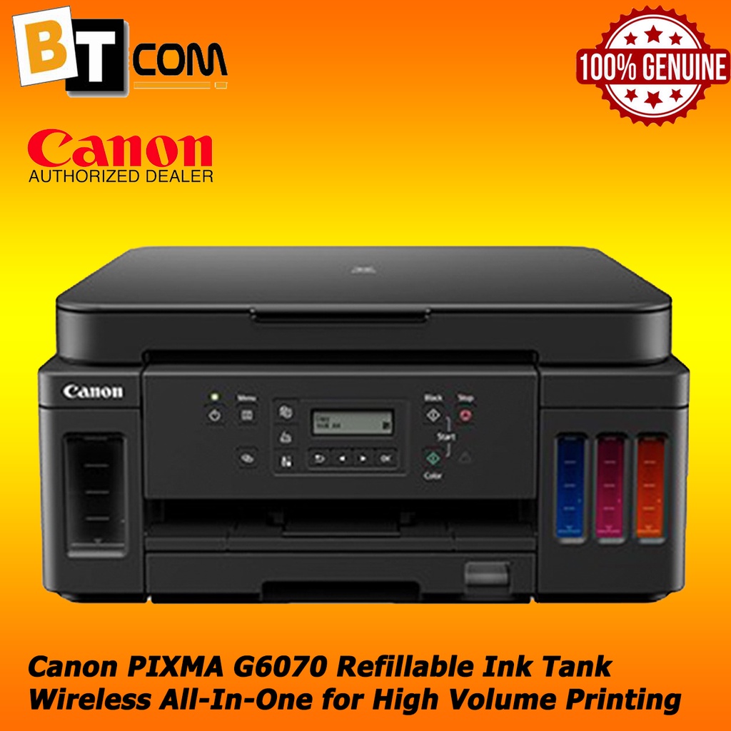 Canon PIXMA G6070 Refillable Ink Tank Wireless All-In-One for High ...