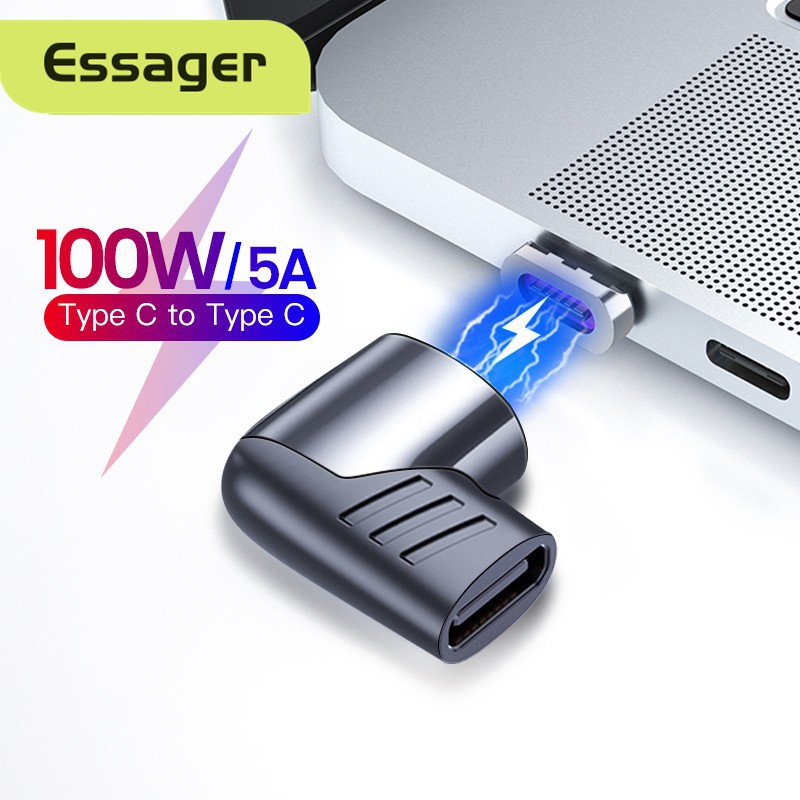 Essager USB Type C Magnetic Adapter Type-C Male To USB C Female Magnet ...