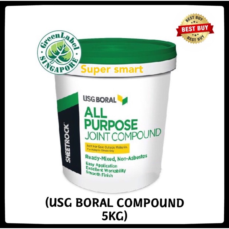 USG BORAL COMPOUND 5KG (TUTUP LUBANG ATAU SKIM) | Shopee Malaysia