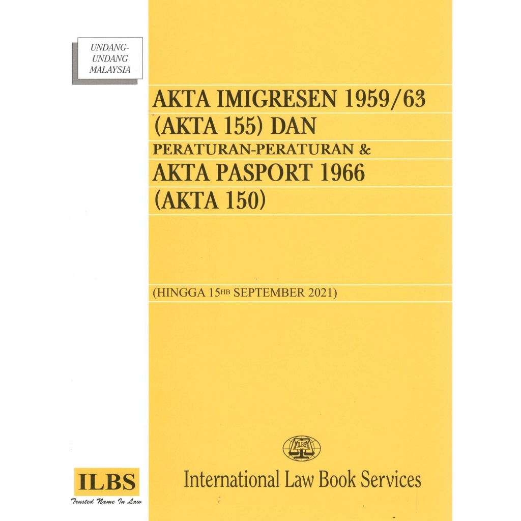 AKTA IMIGRESEN 1959/63 (AKTA 155) | Shopee Malaysia