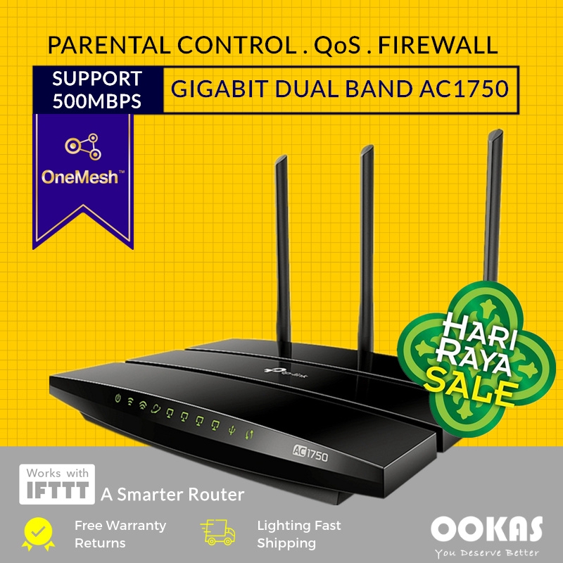 TP-Link Archer A7 With IFTTT AC1750 Wireless Dual Band 5GHz Wifi ...