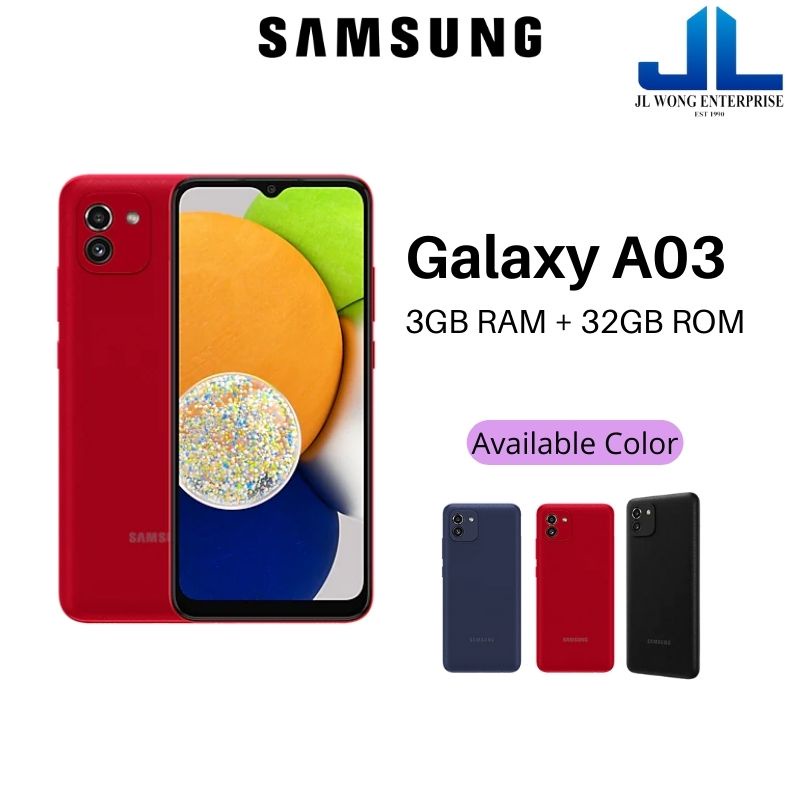 Samsung Galaxy A03 (Blue/Black/Red) 3GB+32GB / 4GB+64GB | Shopee Malaysia