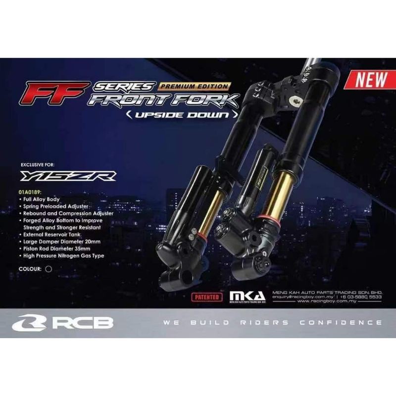 RCB Front Fork Y15 / Y15ZR USD Upside Down FF Series (Gold / Premium Black) | Shopee Malaysia