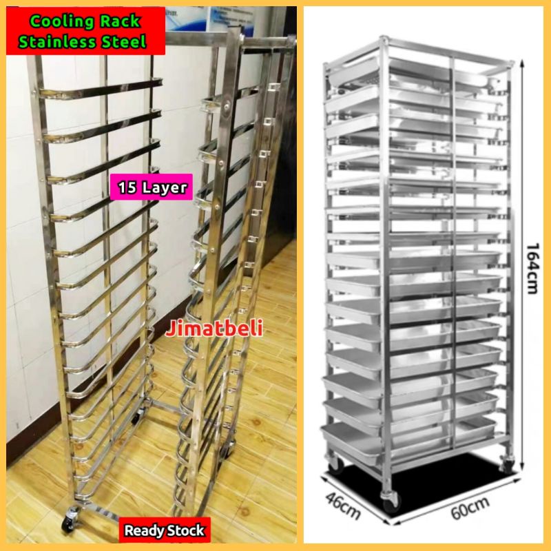 15 TIER STAINLESS STEEL COOLING RACK BAKER RACK CAKE RAKE FOR ...