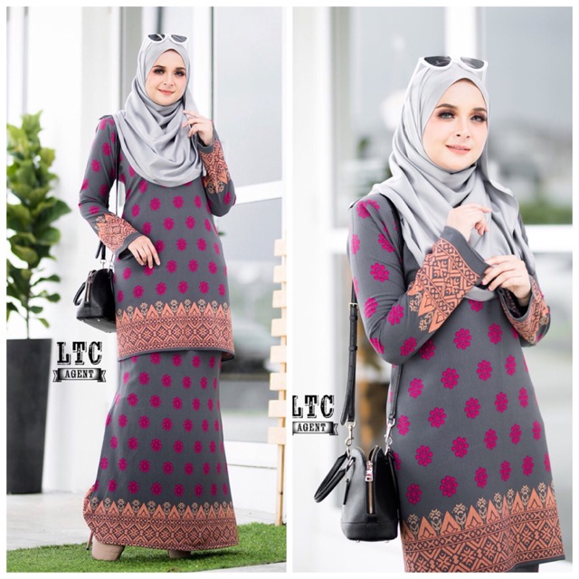 Baju Kurung Moden Songket Bunga Raya | Shopee Malaysia