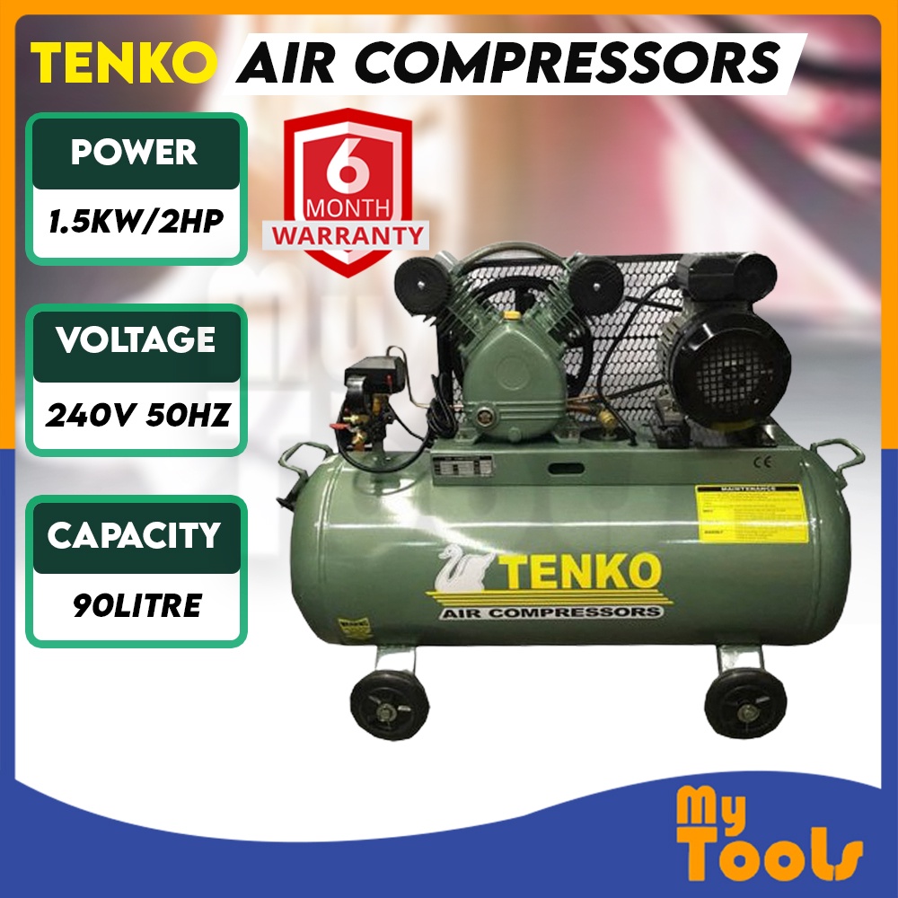 Mytools Tenko 2HP 90Liter 8Bar Air Compressor (Taiwan) | Shopee Malaysia