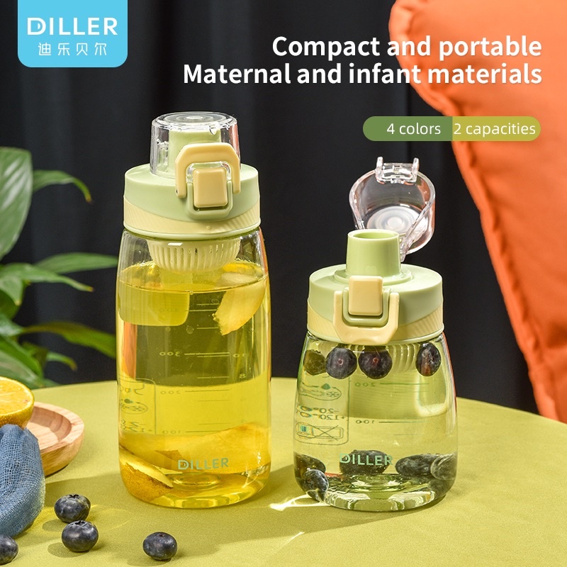 Diller Direct Drink PC Water Bottle With Tea Filter D63 (400ml/550ml ...