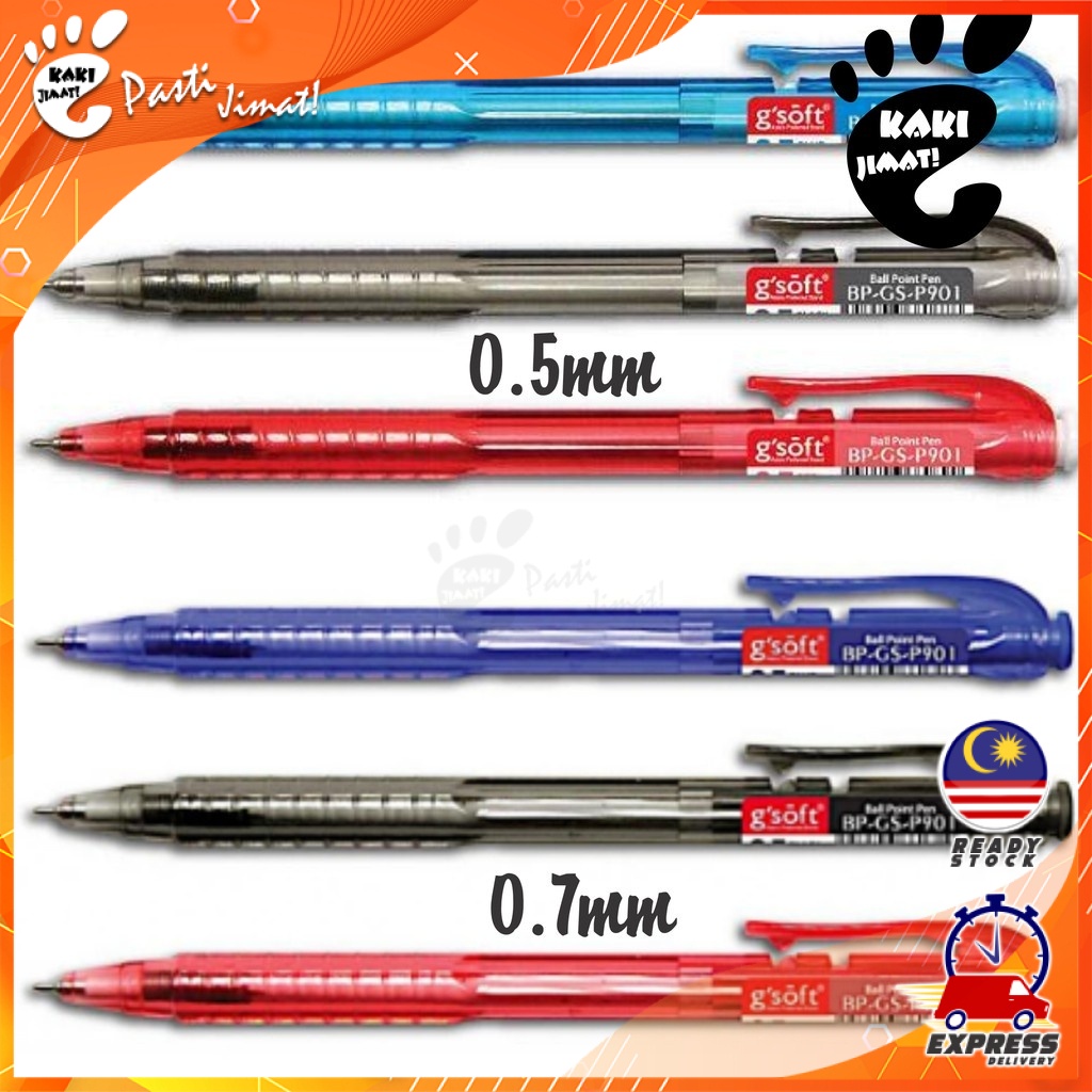 G'Soft Retractable Ball Point Pen BP-GS-P901 Smooth Ink Anti Smudge ...