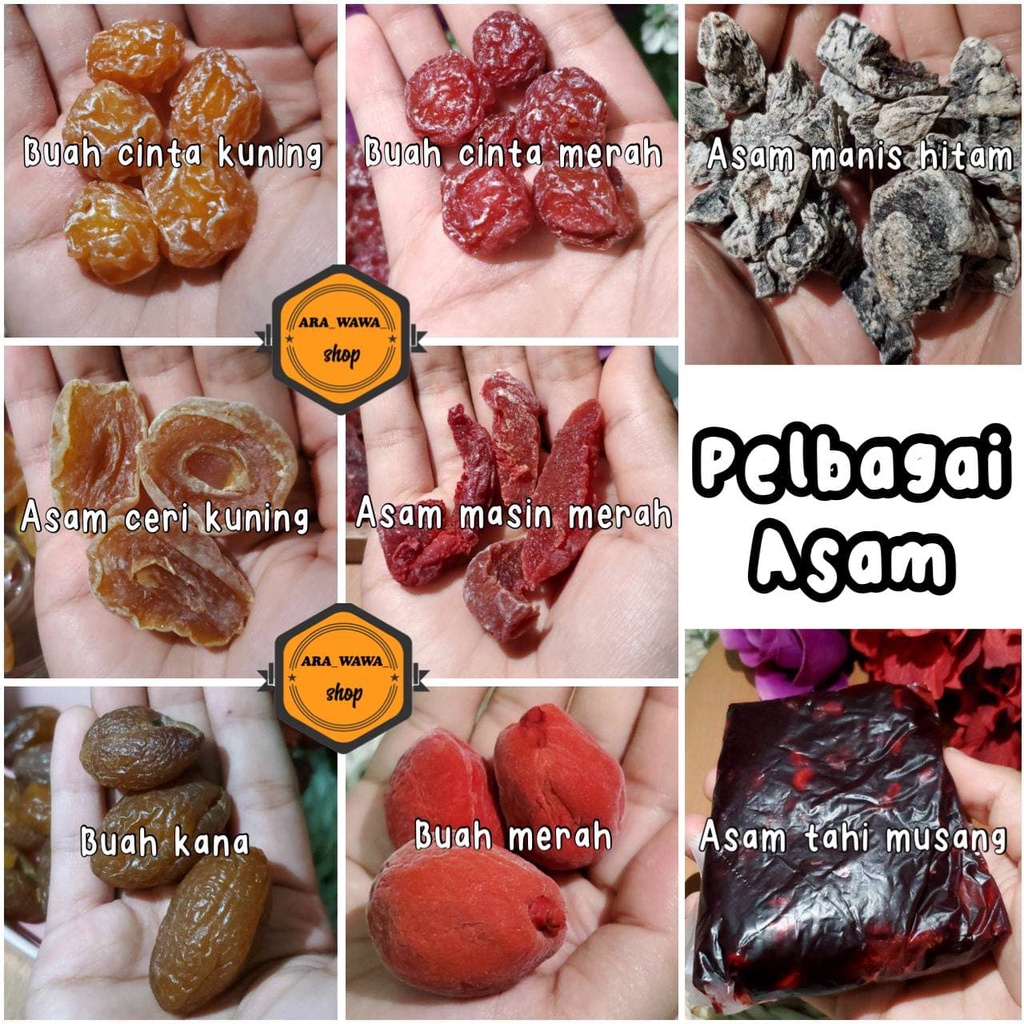 (Pilih Di Variasi) Pelbagai Jenis Asam [Buah Cinta, Buah Merah, Asam ...