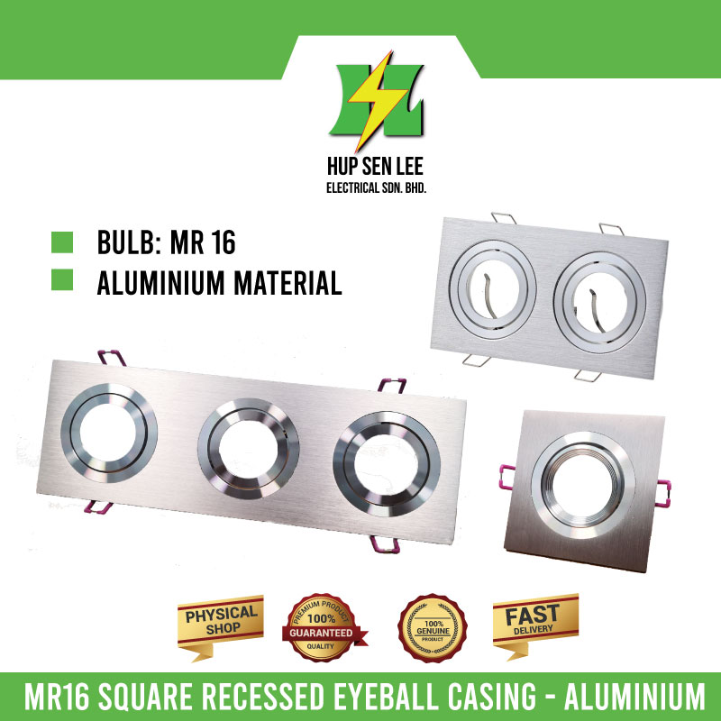 MR16 SQUARE RECESSED EYEBALL CASING - ALUMINIUM | Shopee Malaysia