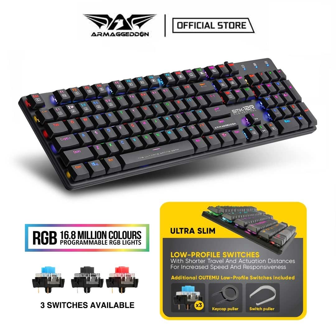 Armaggeddon SMK 12R RGB Kestrel Full Size Mechanical Keyboard |104 Key ...