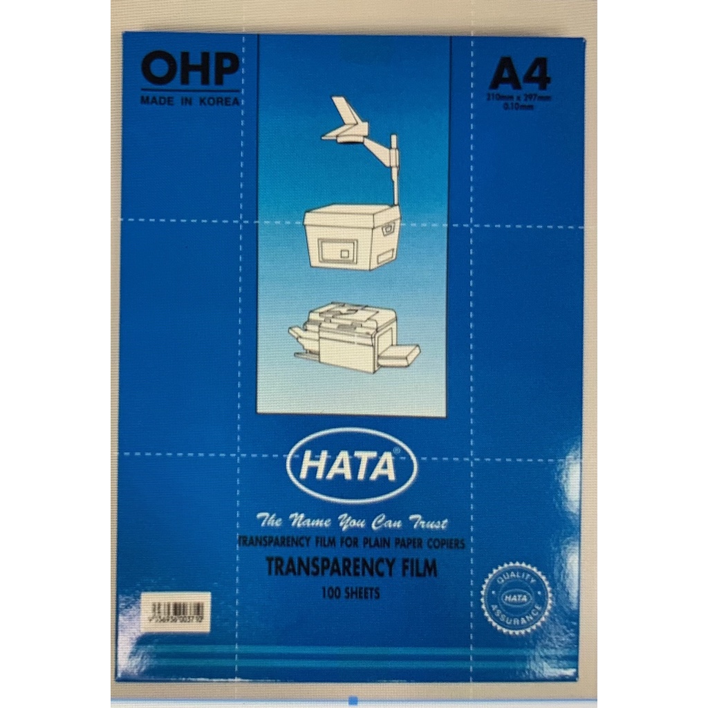 READY STOCK : HATA OHP TRANSPARENCY FILM OVERHEAD PROJECTOR FILM A4 ...