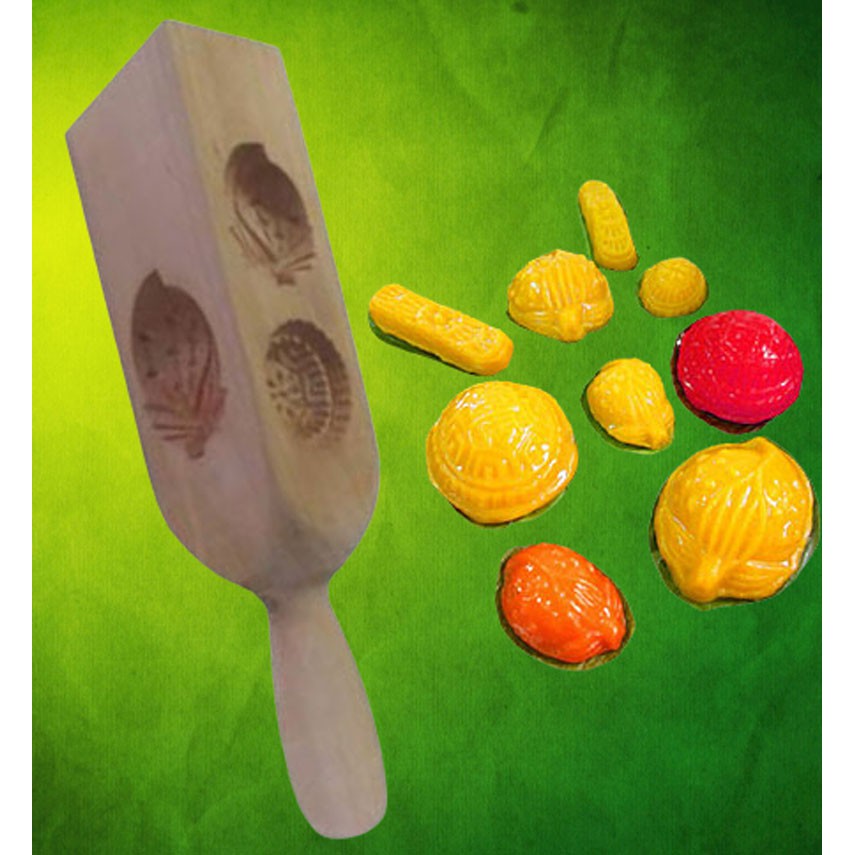 CNY Traditional 4 Faces Wooden Ang ku Kueh Mould Ang Ku Kuih Mould ...