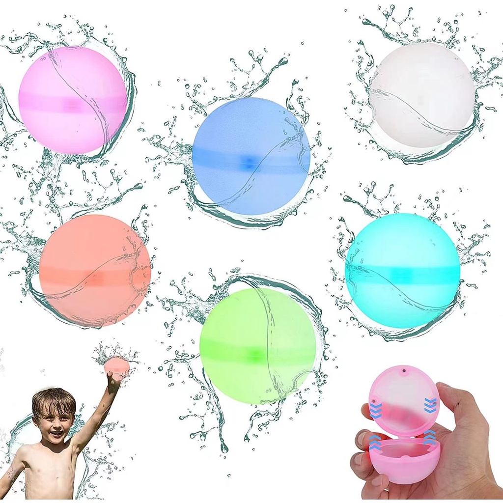 Reusable Water Bomb Splash Balls Balloons Absorbent Ball Outdoor Pool ...